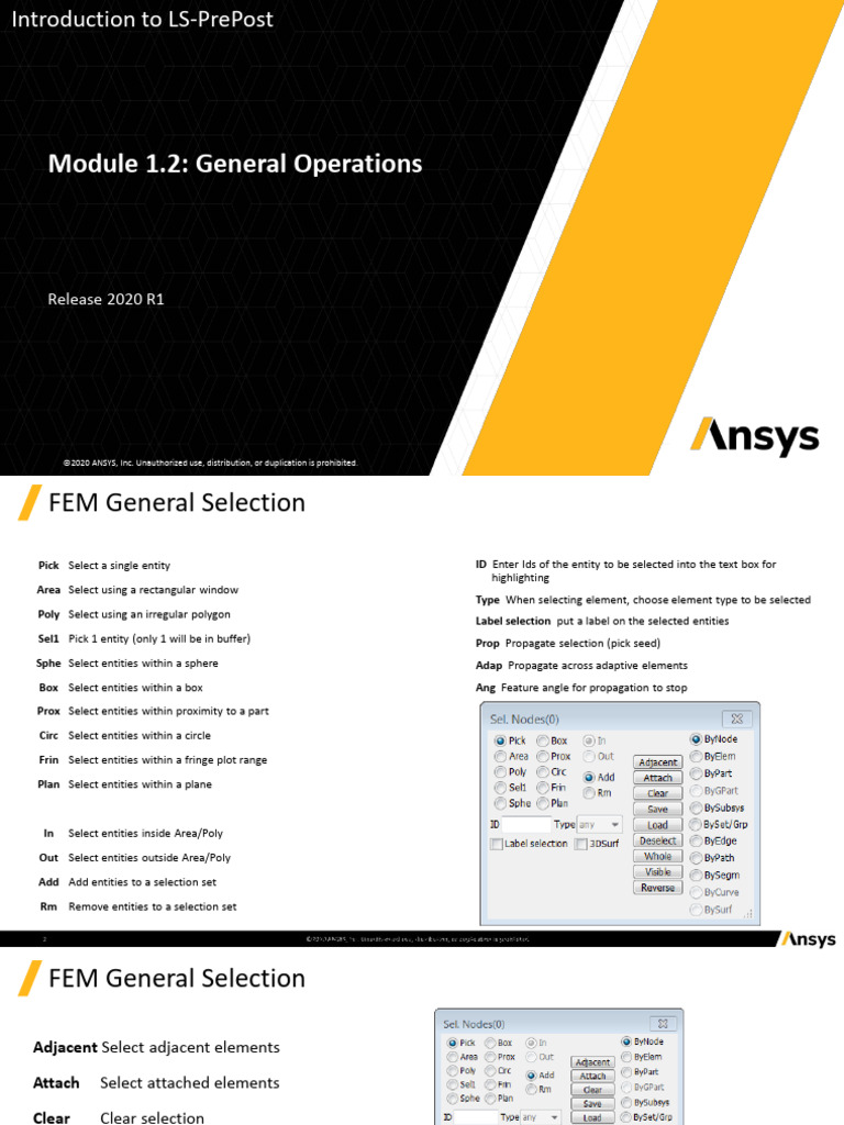 LS-PrePost_2020R1_EN_LE01.2 | PDF | Computing