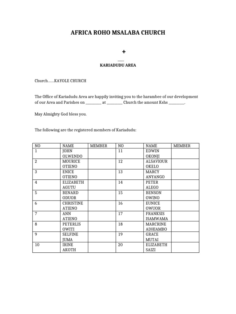 Kariadudu Harambee Exact Design | PDF