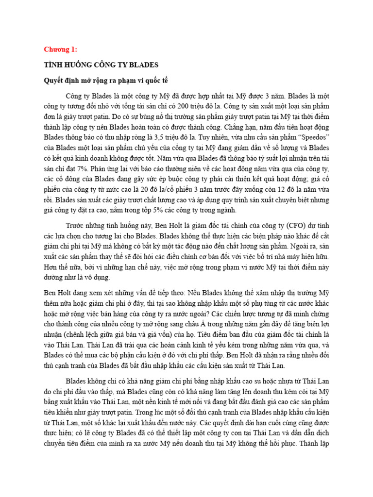 Tinh Huong Thao Luan Chuong 1_tcqt | PDF