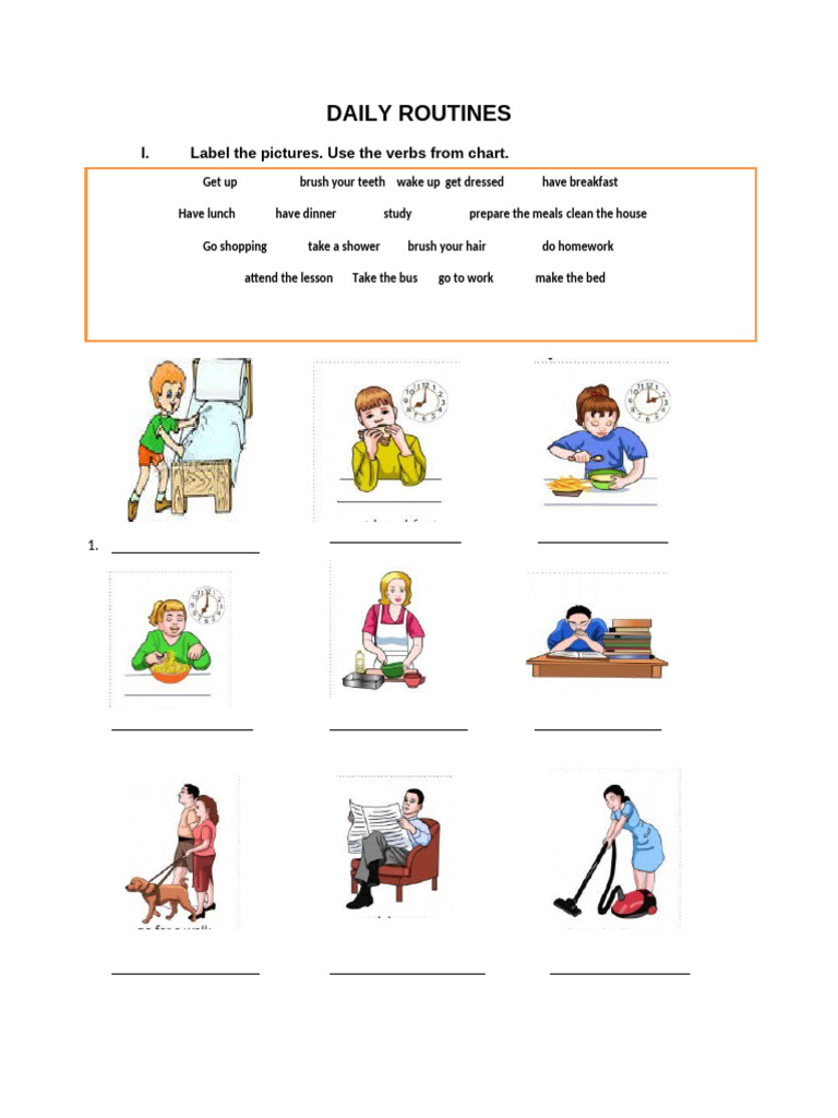 Daily Routines: Essential Actions Guide | PDF