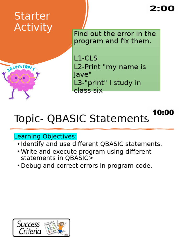Debugging QBASIC Program Errors | PDF | Computer Program | Programming