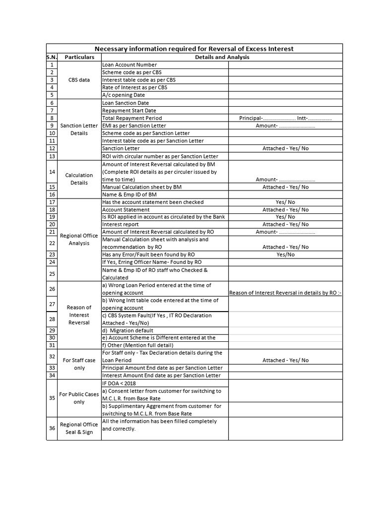 Interest Reversal Documentation Guide | PDF | Interest | Loans