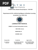 DBMS Lab Manual | PDF | Databases | Sql