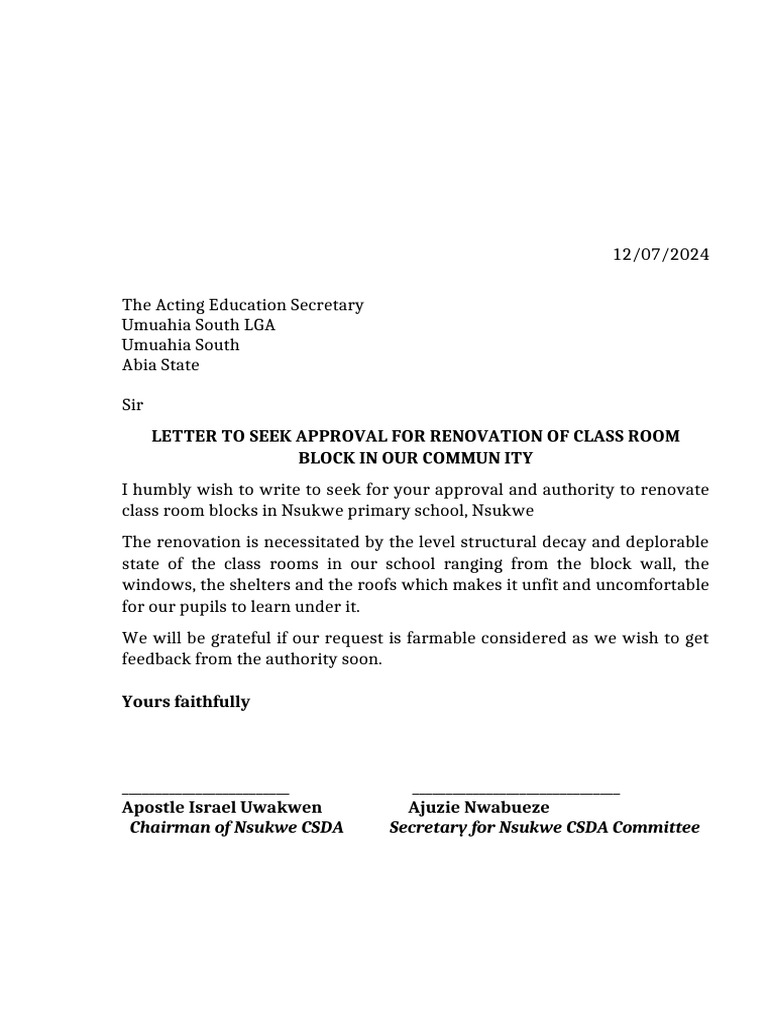 Letter of Approval | PDF