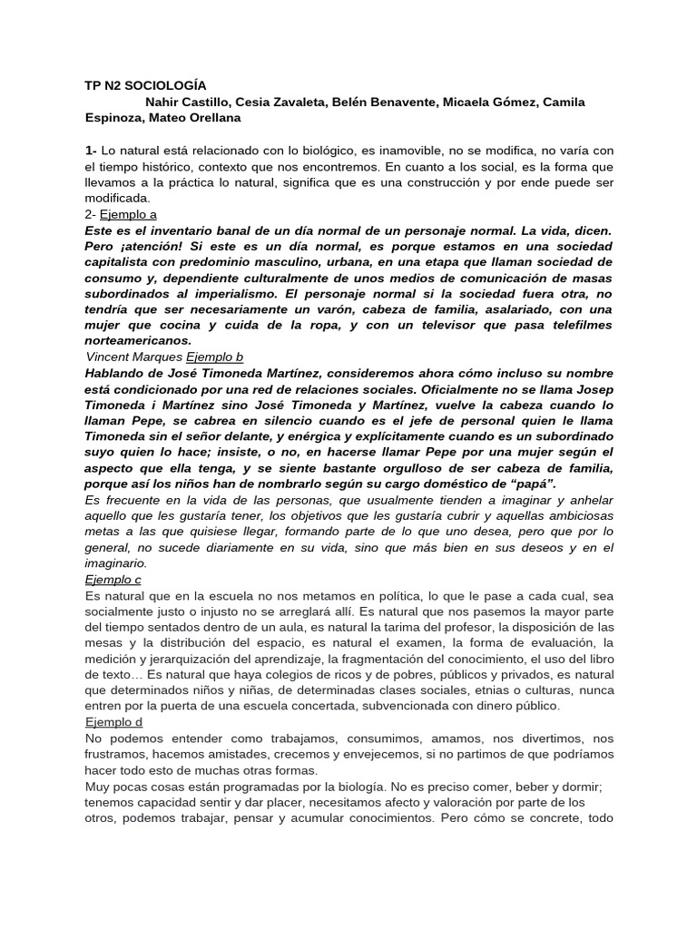 Relación entre lo natural y lo social | PDF | Sociedad | Escuelas