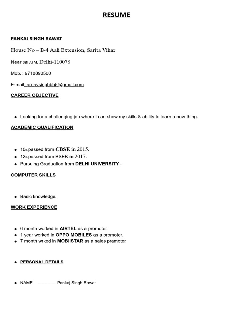 pankaj resume.docx_20250403_113127_0000 | PDF