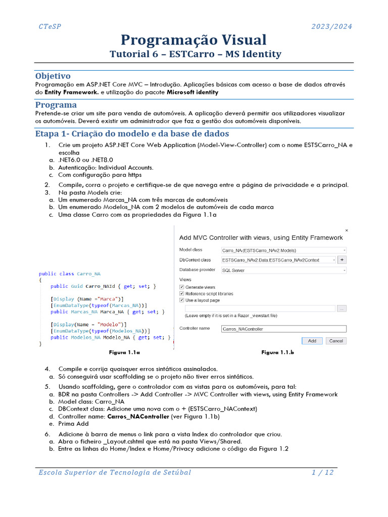 A24 Tutorial 6 MSIdentity | PDF | Model-View – Controller (MVC) | Programas