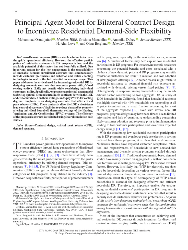 Principal-Agent Model For Bilateral Contract Design To Incentivize ...