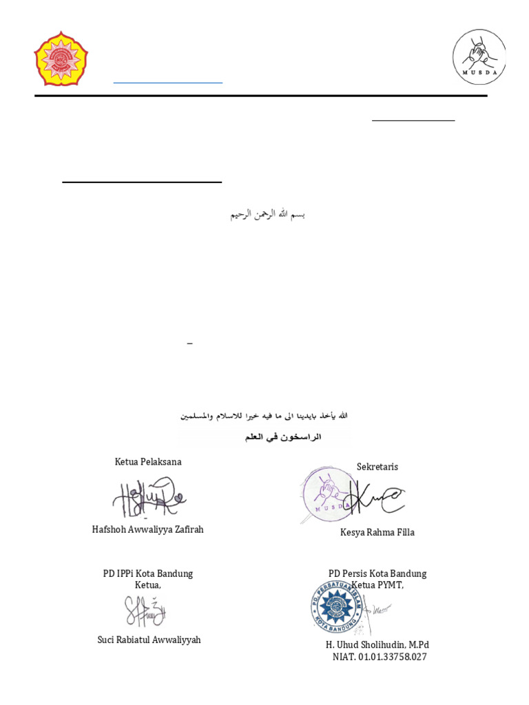 005 - Surat Permohonan Dana PD PersisTRI | PDF