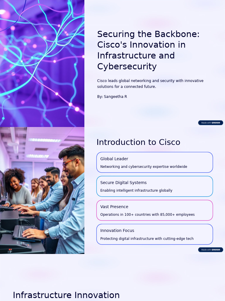 Securing The Backbone Ciscos Innovation in Infrastructure and Cybersecurity | PDF | Computer ...