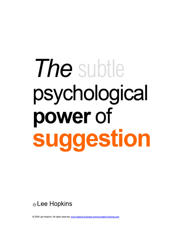 Subtle Psychological Art Suggestion | PDF | Advertising | Newspapers