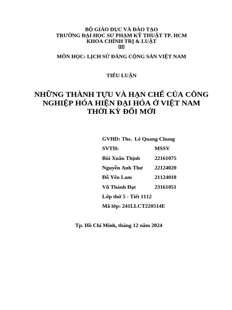 Tieu Luan Final | PDF