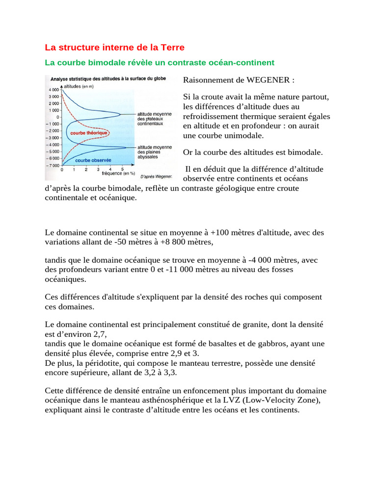 Structure interne de la Terre expliquée | PDF | Croûte terrestre ...