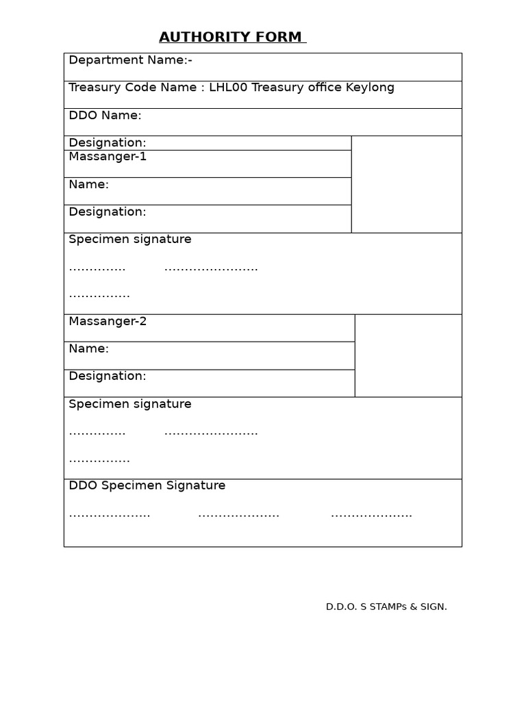 Authority Form | PDF