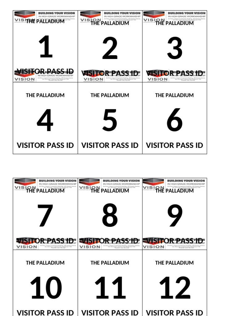 Visitor Pass ID Overview | PDF