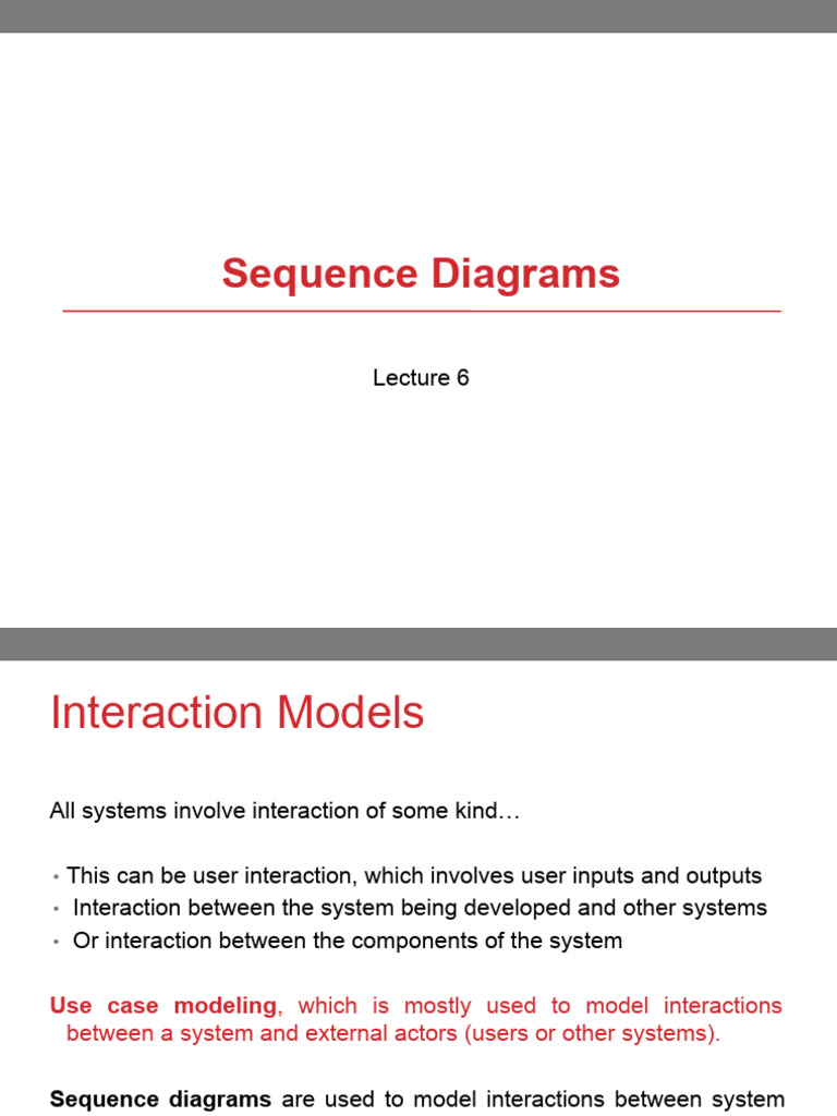 SAD-Lecture 6 - Sequence Diagram | PDF | System | Use Case