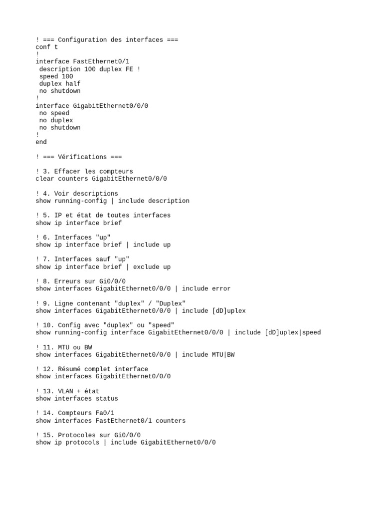 Config Interfaces Verification | PDF