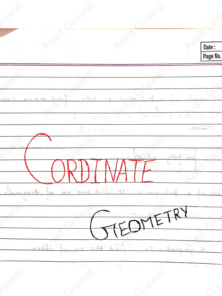 Cordinate Geometry | PDF