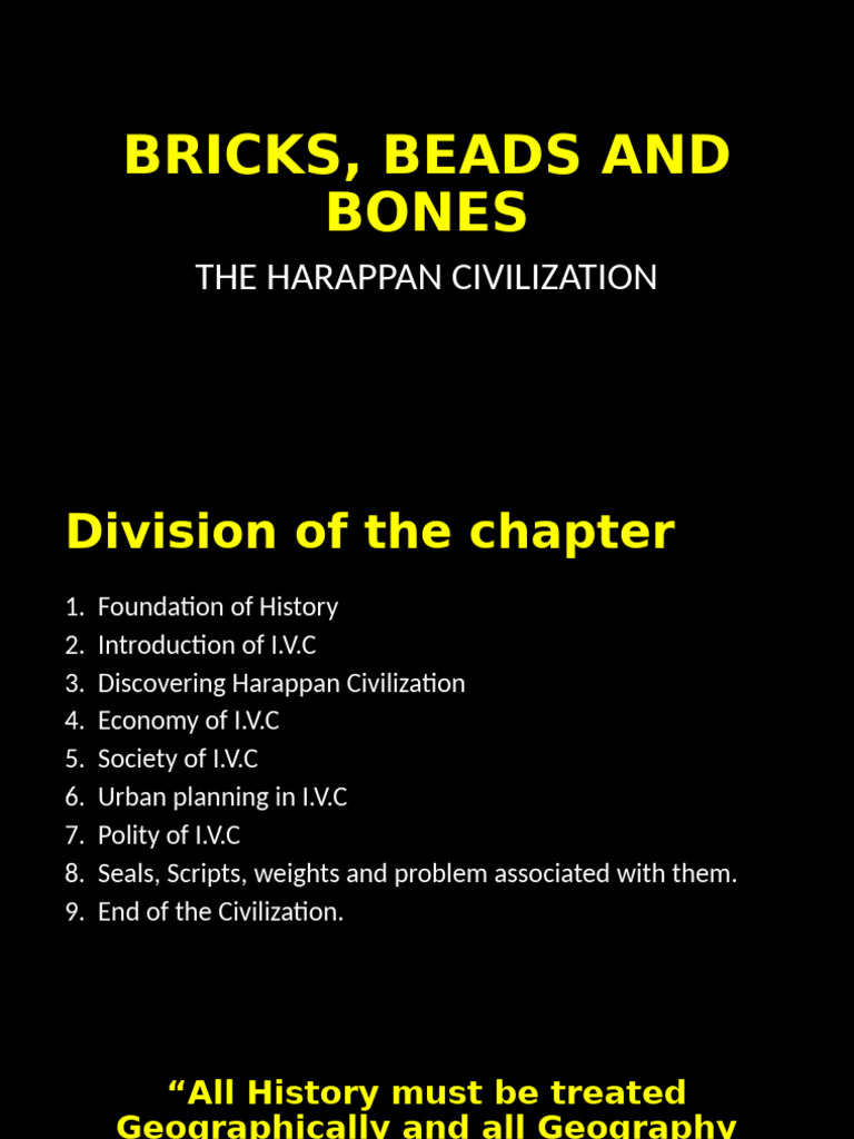 CHAPTER 1 class XII ( Bricks, Beads and Bones ) | PDF