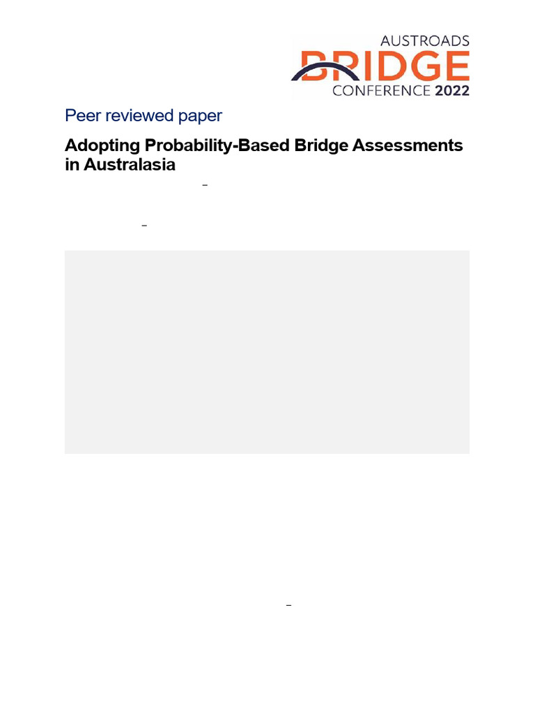 ABC2022-104-22 Probability-Based Bridge Assessments | PDF | Reliability Engineering | Probability