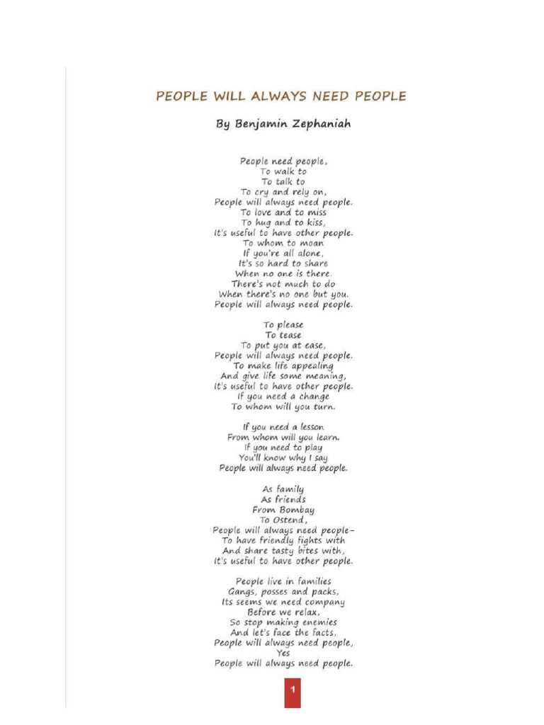 People Will Always Need People | PDF