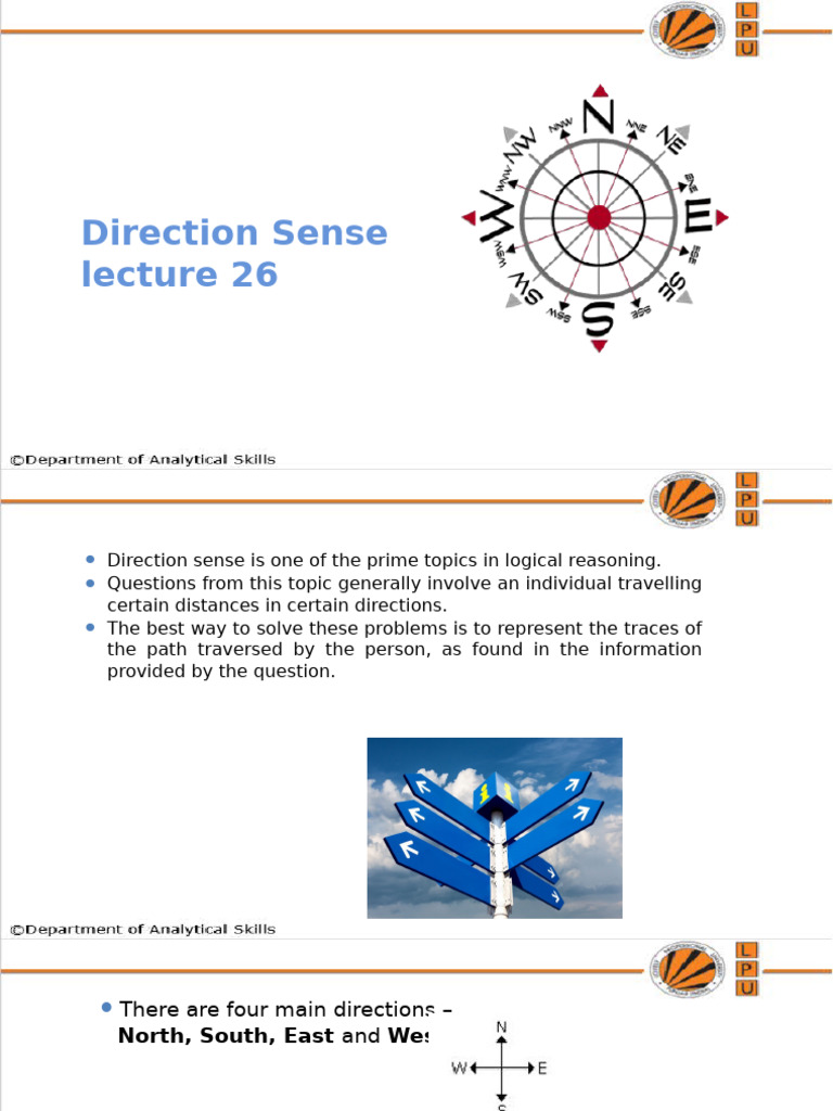 Pea-305 - L26 - Direction Sense | PDF | Sunset | Shadow