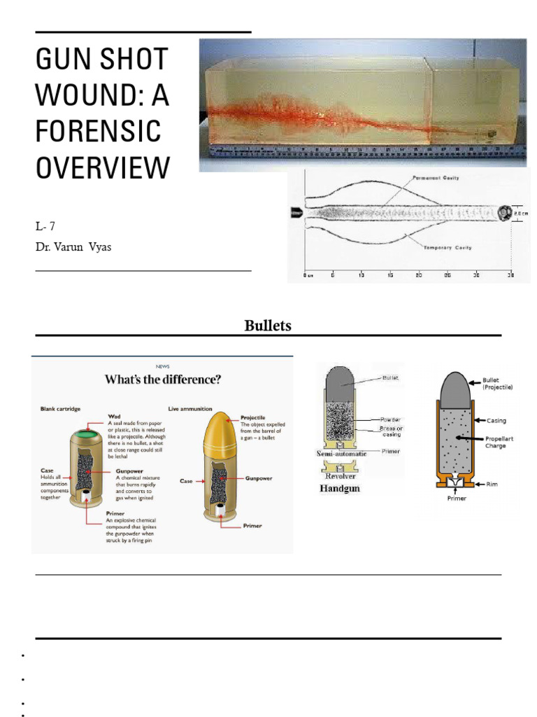 L-7 Gunshot Wound Analysis | PDF | Cartridge (Firearms) | Gun Barrel