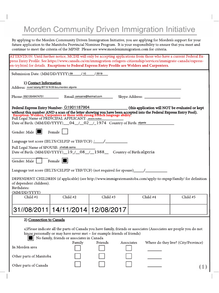 Morden Community Driven Immigration Initiative | PDF