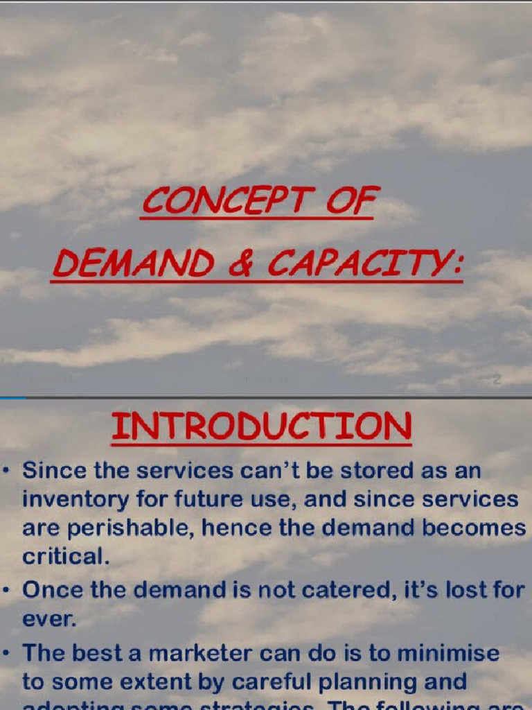 Capacity and Demand | PDF