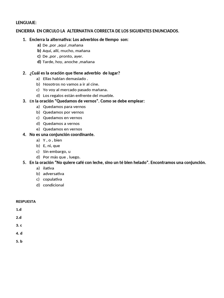 3ro Ii Exam Rank Lenguaje | PDF