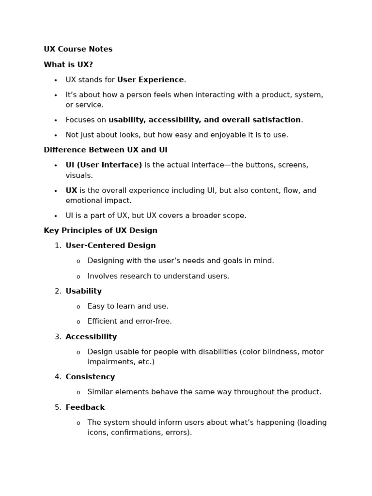 Essential UX Design Principles and Process | PDF