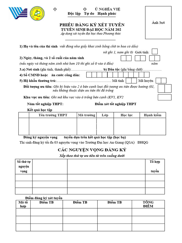 Phieu - DKXT PT5 2023 | PDF