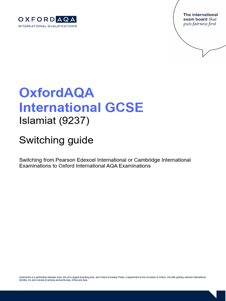 oxfordaqa-international-gcse-islamiat-switching-guide | PDF | Prophets ...
