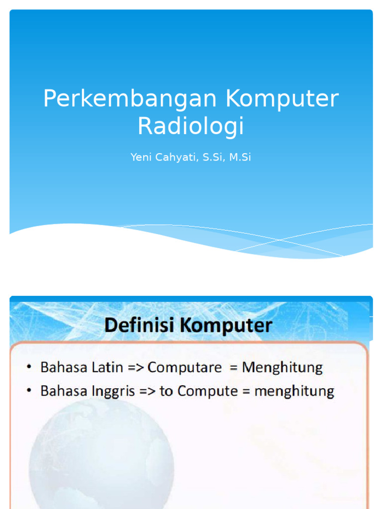 Perkembangan Komputer Radiologi | PDF