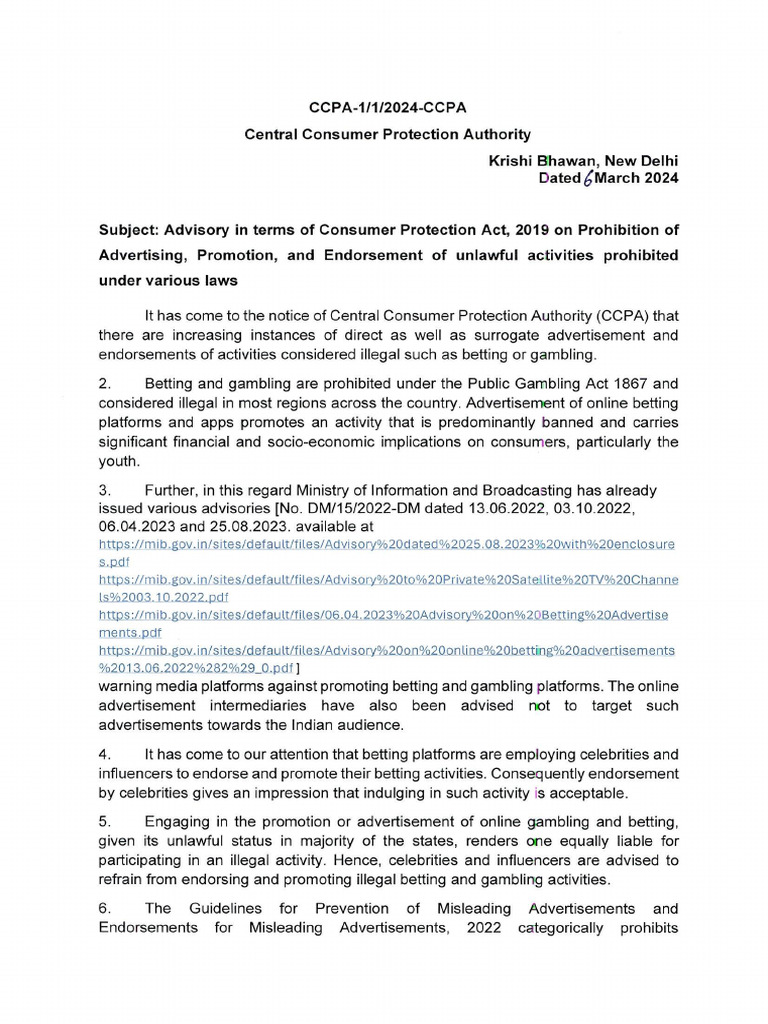 Central Consumer Protection Authority | PDF | Public Sphere | Justice