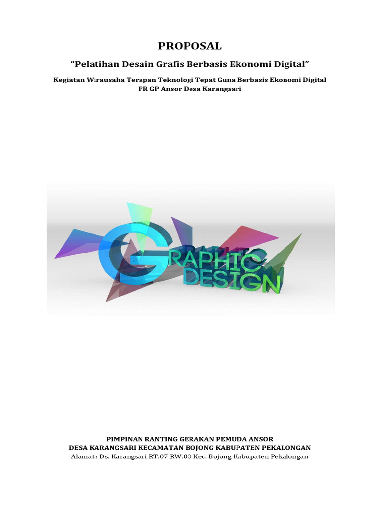Proposal Pelatihan Desain Grafis - Ok | PDF