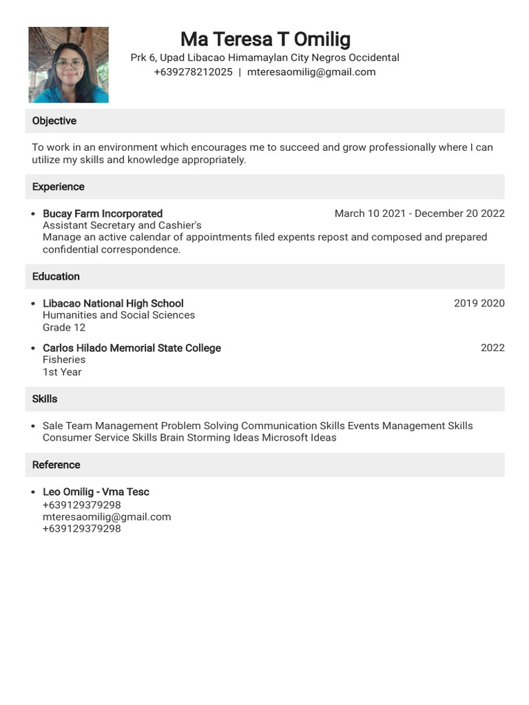 Omilig Resume 1 | PDF
