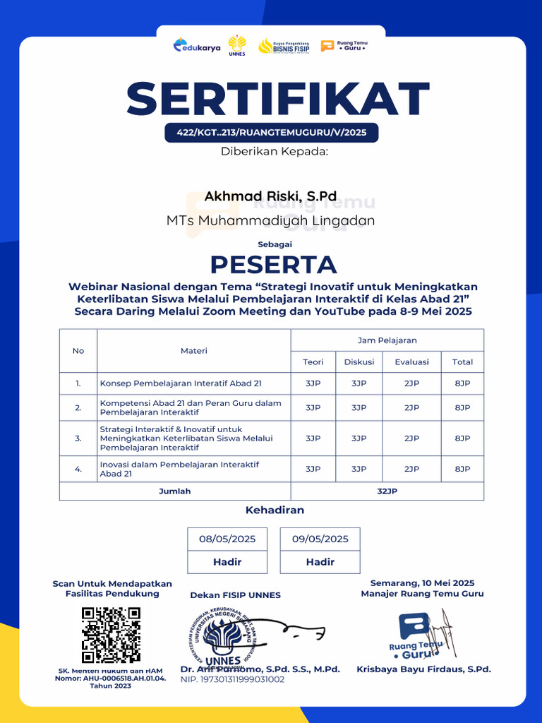 Ruang Temu Guru - 2025 05 12 | PDF