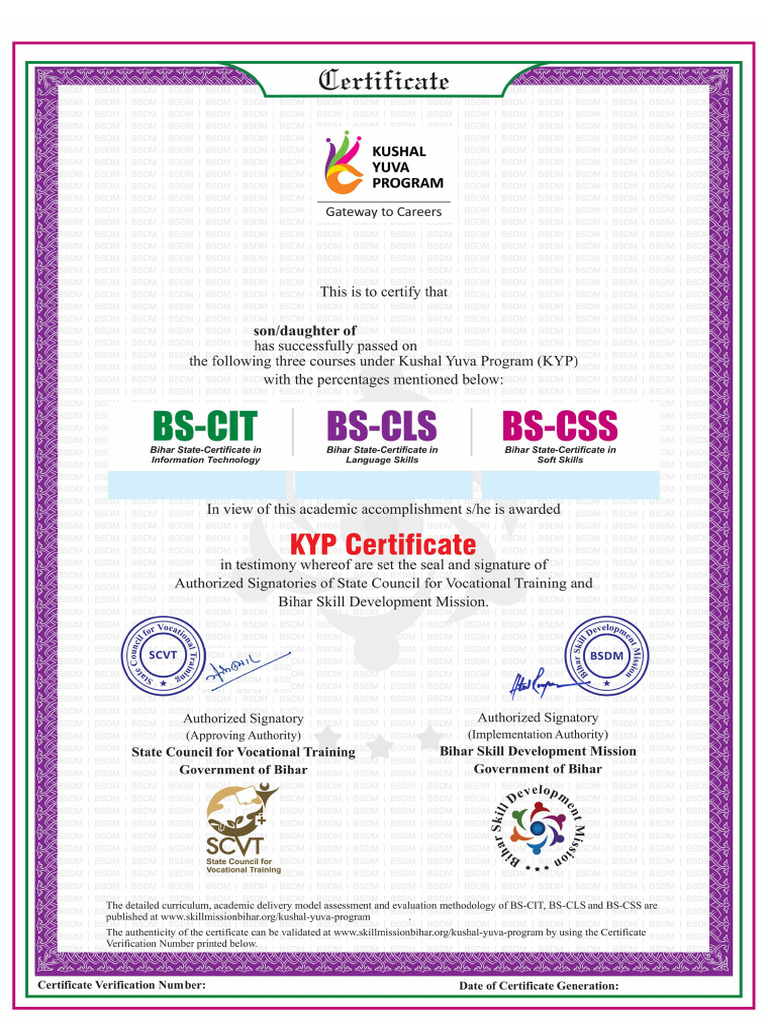 KYP Certificate | PDF