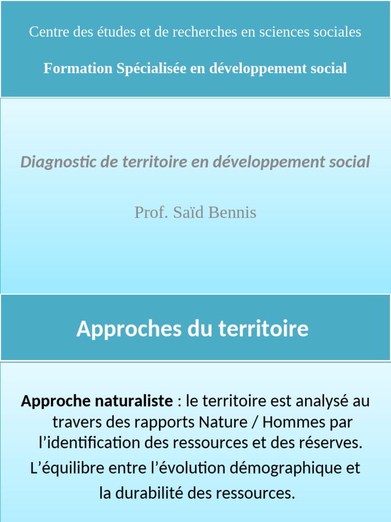 Diagnostic de territoire en développement social | PDF | la ...