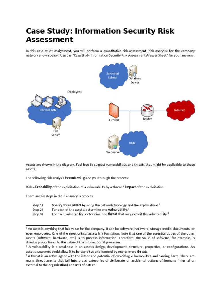 Case Study Info Security Risk Assessment | PDF | Risk | Information Security