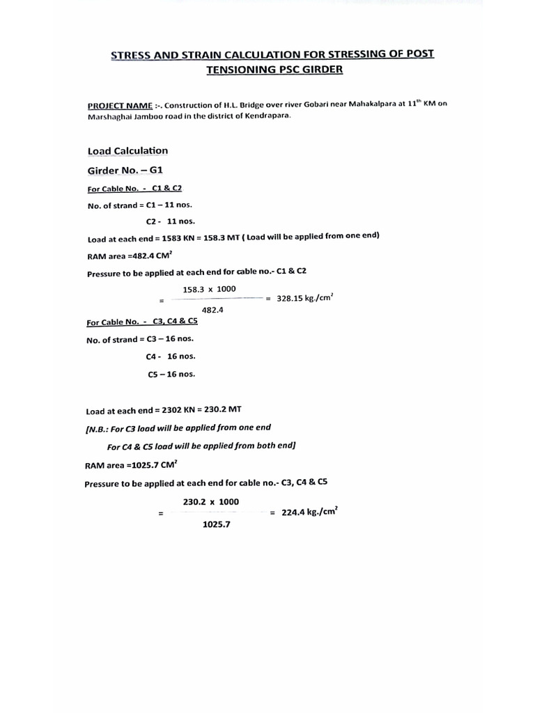 Stressing Calculation | PDF