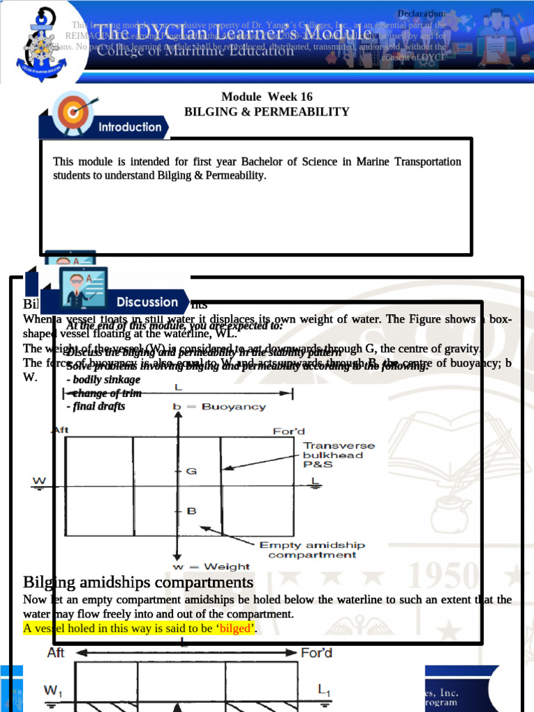 SssssssSEAM 2 WK 16 BILGING PERMEABILITY | PDF | Buoyancy | Ships