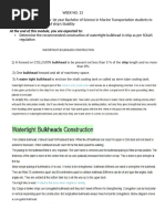 Watertight Bulkheads in Ship Design | PDF | Watercraft | Water Transport