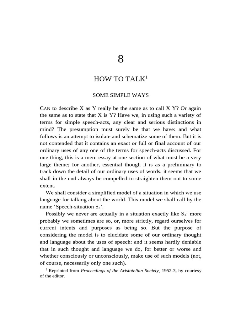 1961 AUSTIN J L Philosophical Papers-181-200 | PDF | Thought | Human ...