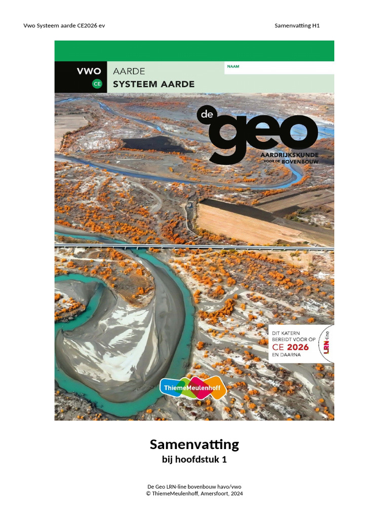 Samenvattingen Systeem Aarde H1 H2 | PDF