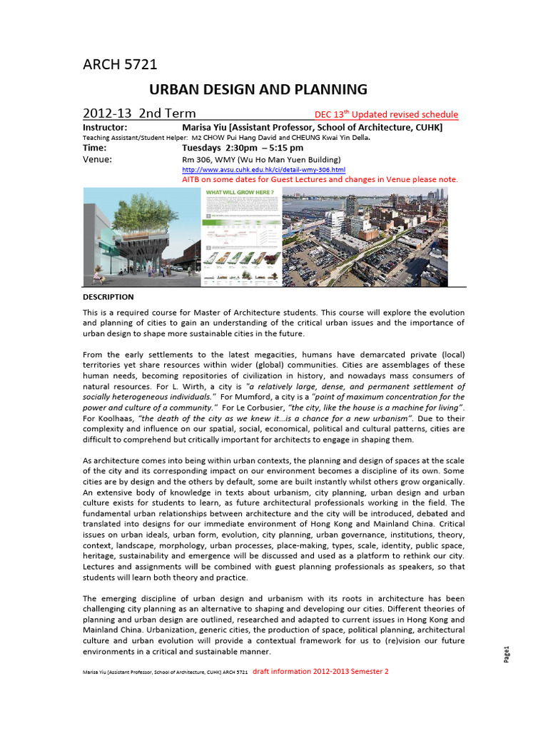 Urban Design Course Overview 2012-13 | PDF | Urban Design | Shenzhen