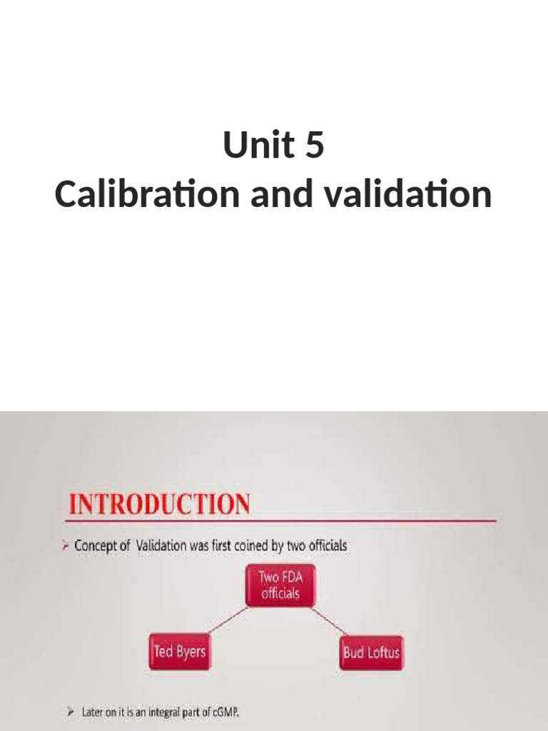 Unit 5 Part 1 (Calibration & Validation) | PDF