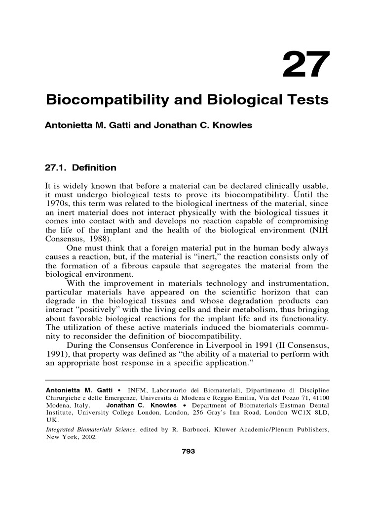 Biocompatibility and Biological Tests | PDF | Flow Cytometry | Reverse ...