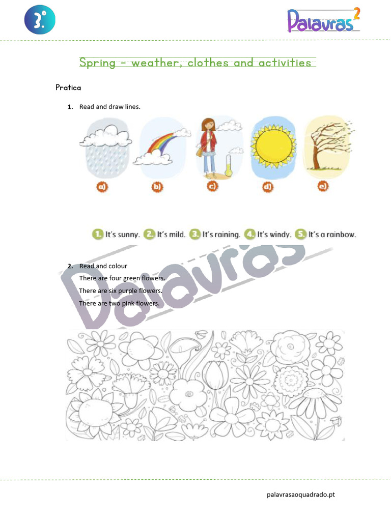 ING 11 - Spring - Weather, Clothes and Activities | PDF